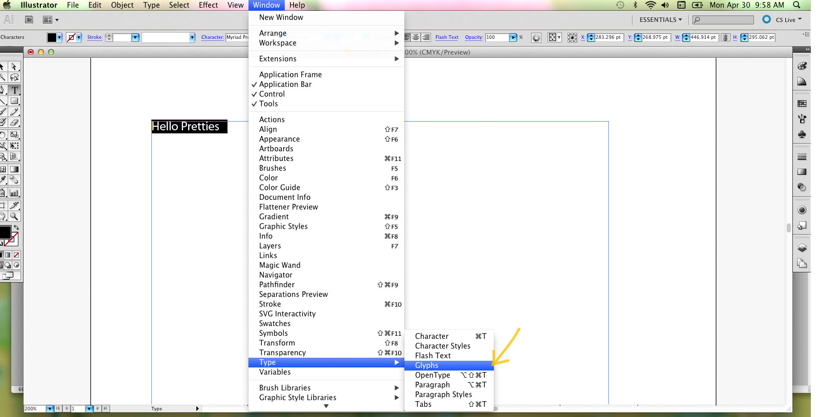 How To Access All Glyphs In A Font
