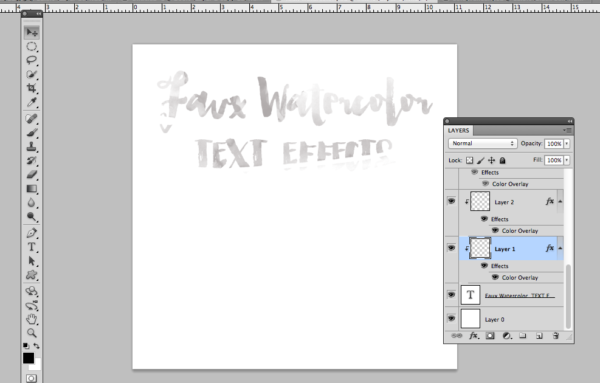 Watercolor Text Effect in Graphic Design