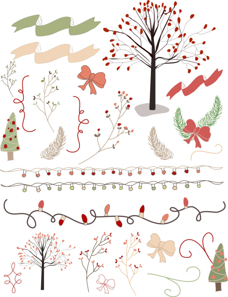 Christmas Doodles Clip Art