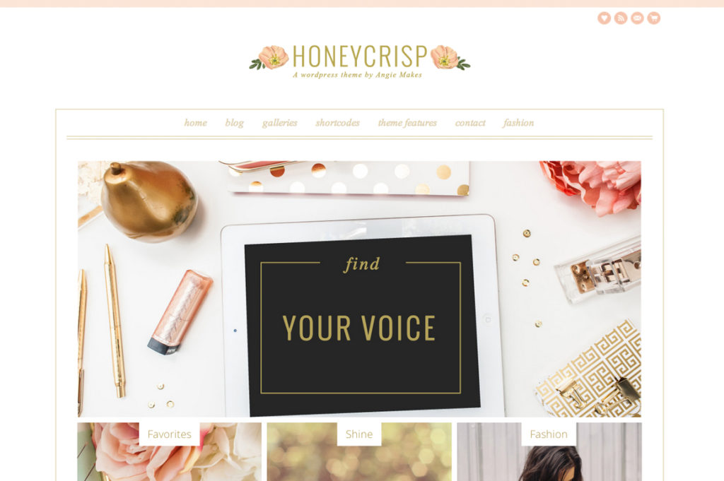 Pretty Wordpress Theme - The Honeycrisp