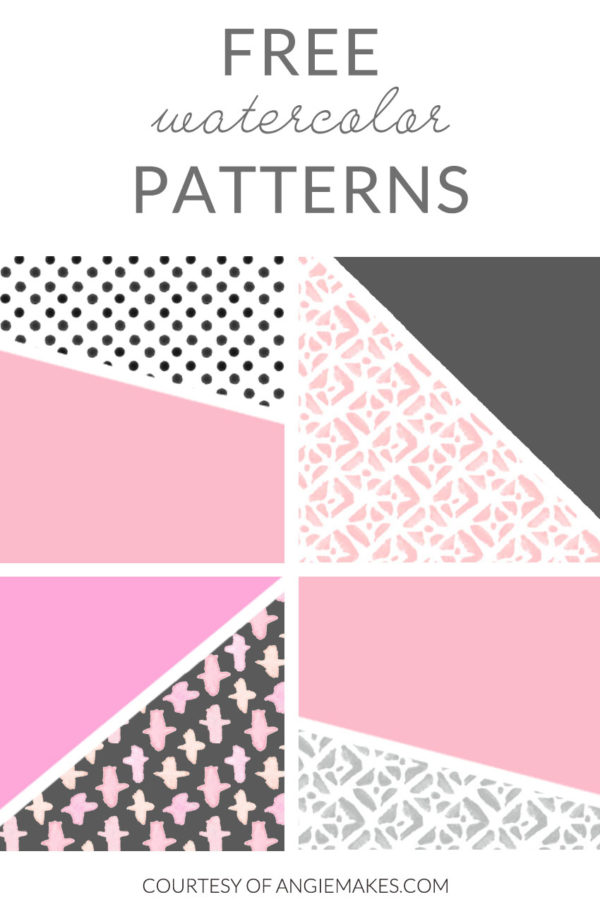 Free Watercolor Patterns - Courtesy of Angie Makes