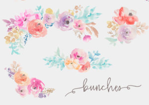 Watercolor Flowers Clip Art By Angie Makes