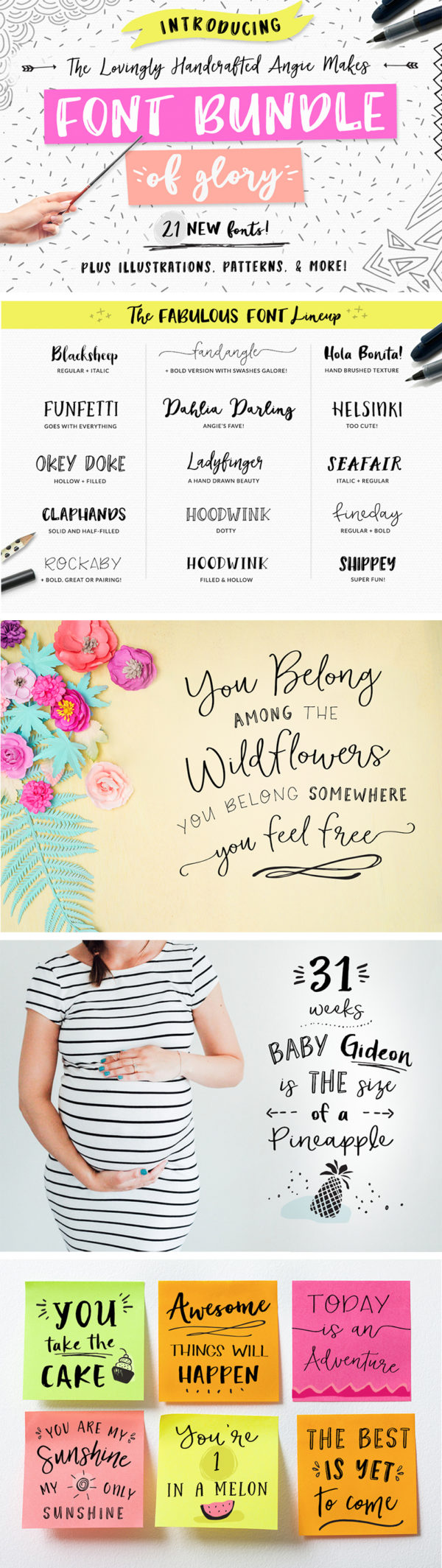 Angie Makes Font Bundle